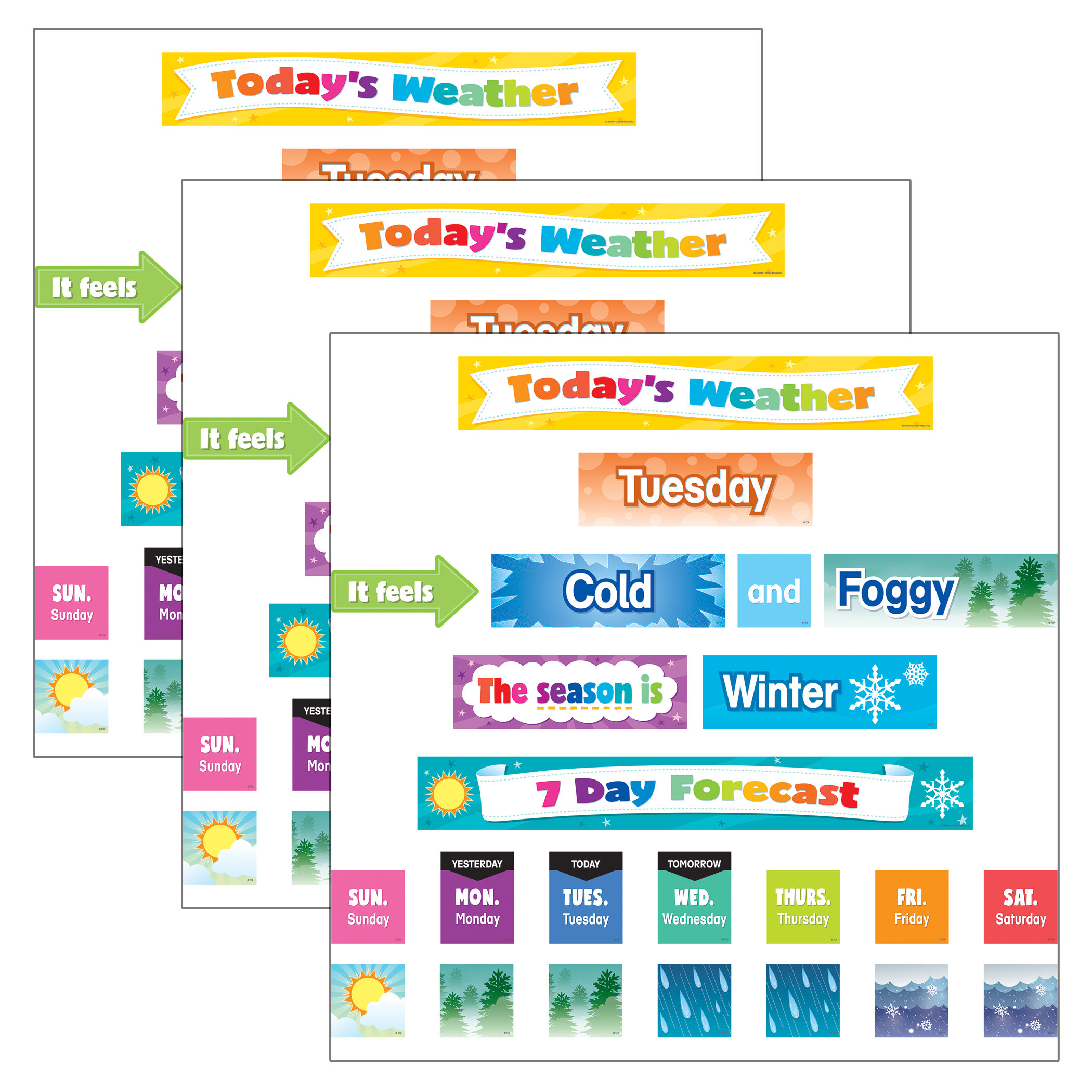 Teacher Created Resources Weather Pocket Chart Cards | Wayfair