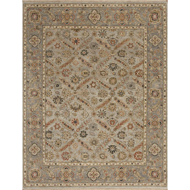Samad Rugs Sovereign Hand-Knotted Wool Oriental Area Rug in Cream/Camel ...