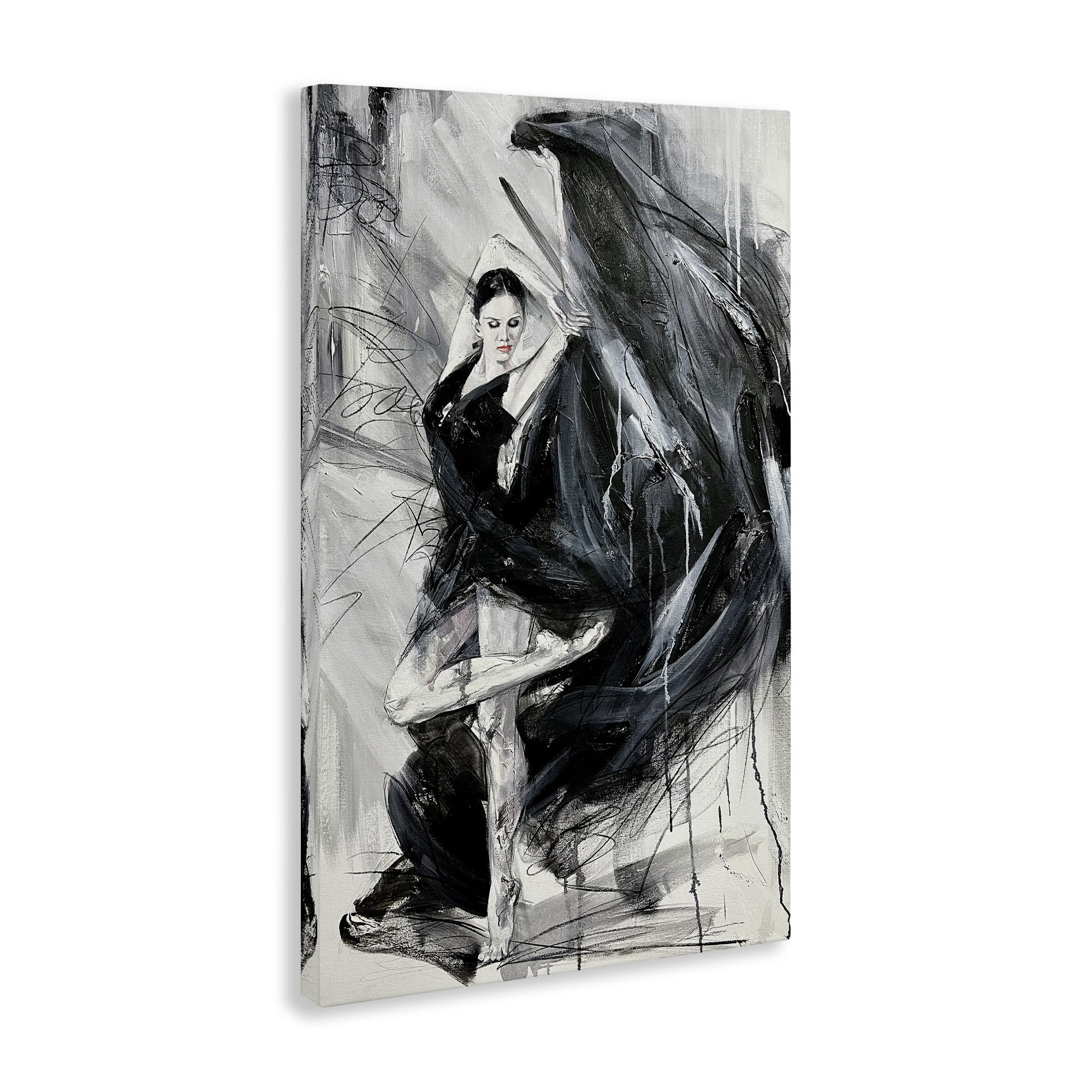 House of Hampton® Elegant Dancer Abstract Canvas, design by Lucille Lee ...