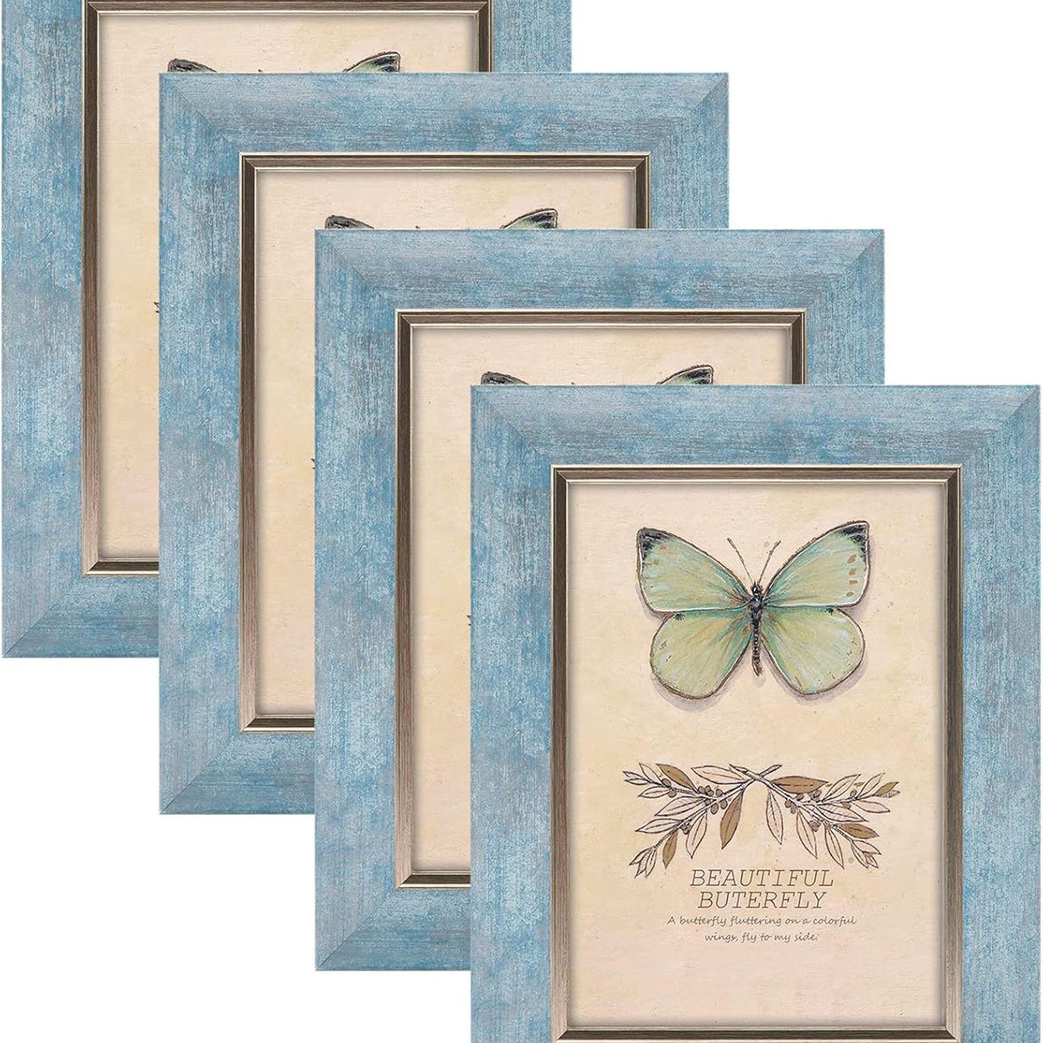 One Allium Way® Picture Frames Set Of 4 Rustic Retro Photo Frame With ...