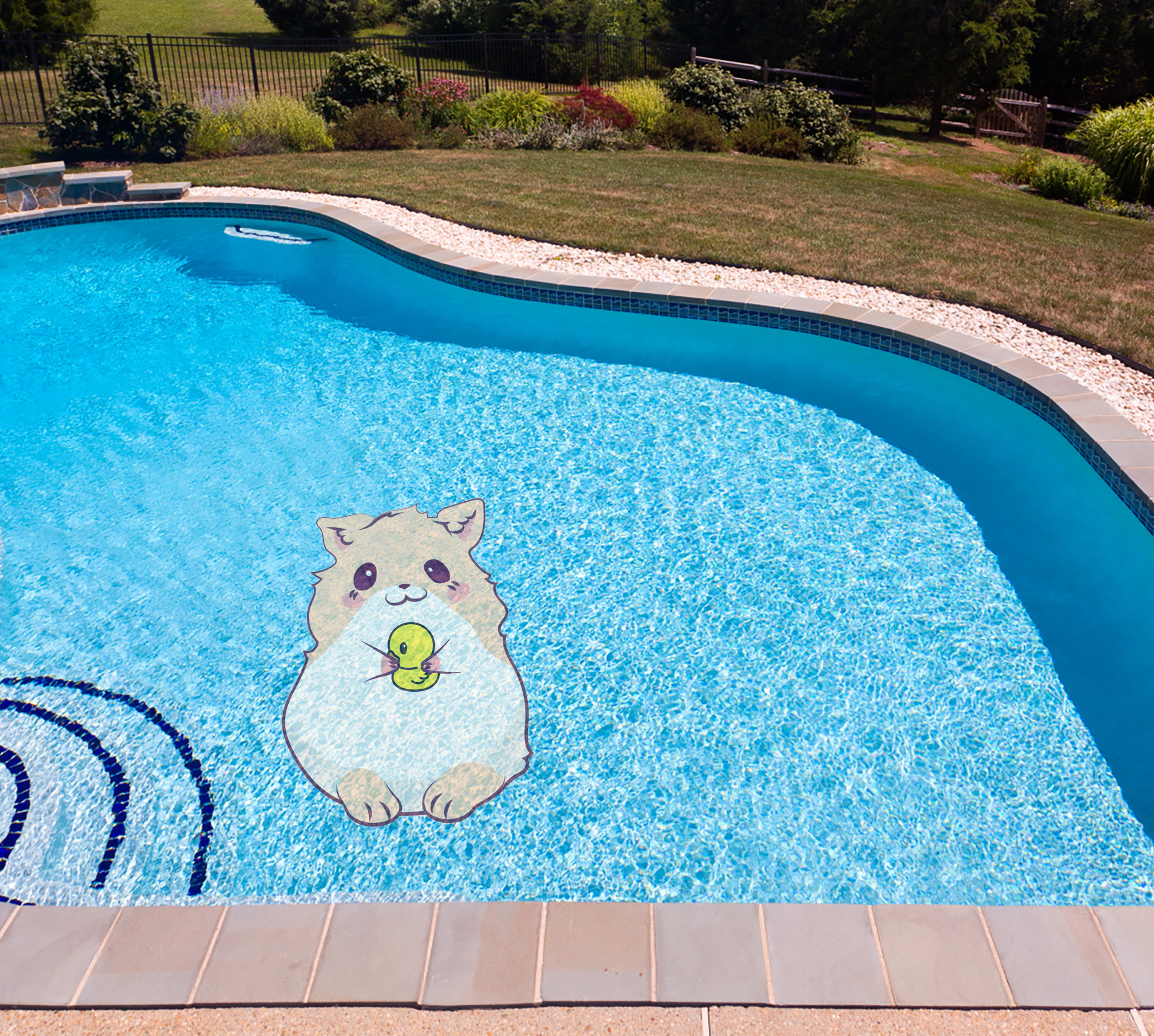 Slick Woody's Cornhole Co Hamster Underwater Pool Mat Tattoo | Wayfair