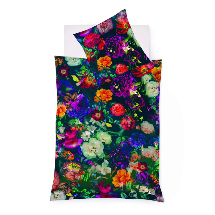 Fleuresse Multi-Coloured Sateen Reversible Duvet Cover Set | Wayfair.co.uk