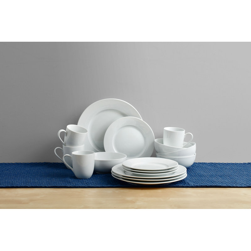 Birch Lane™ Max Classic 16-Piece Porcelain Dinnerware Set, Service for ...