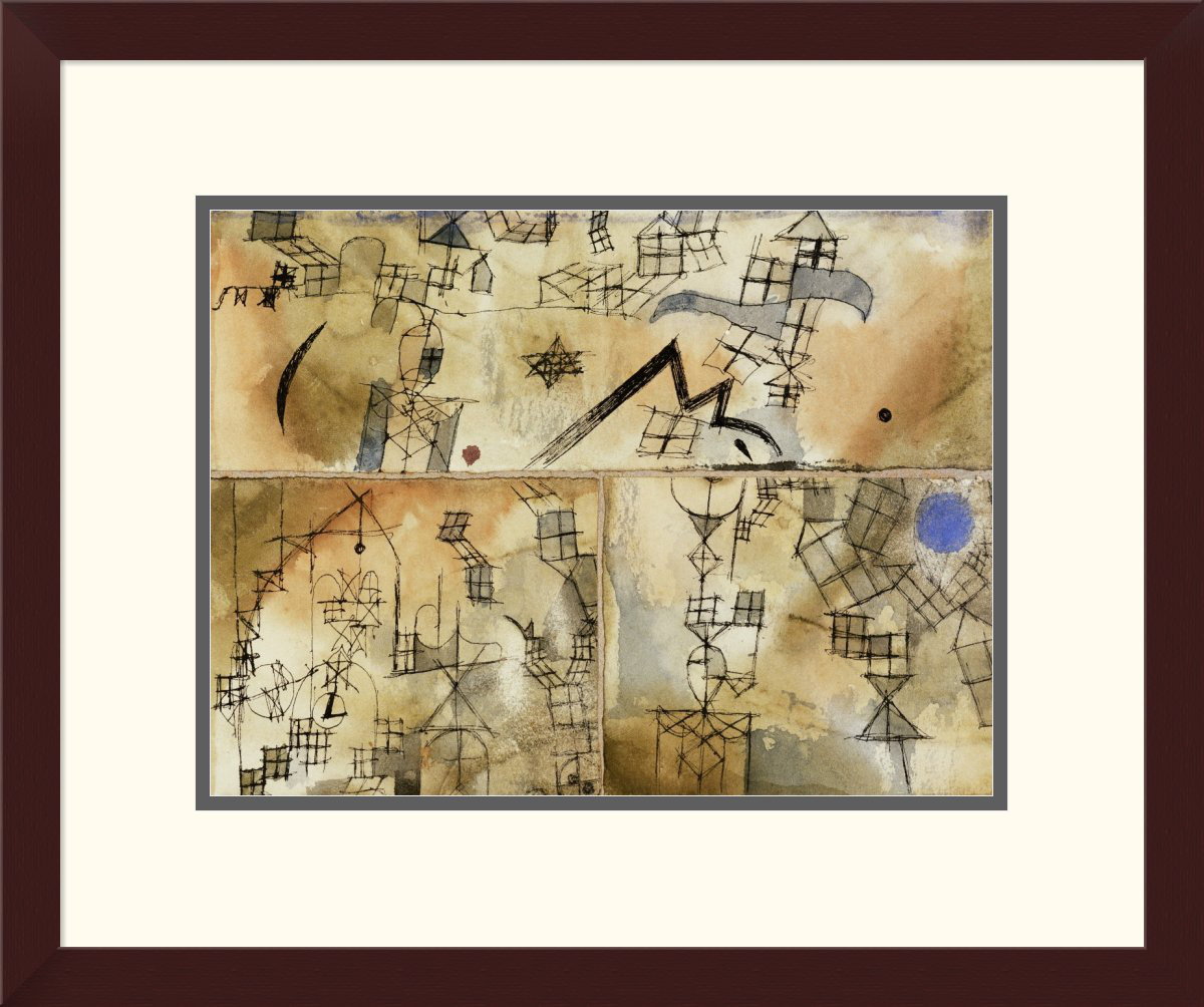 Vault W Artwork Three-Part Composition by Paul Klee - Graphic Art Print ...
