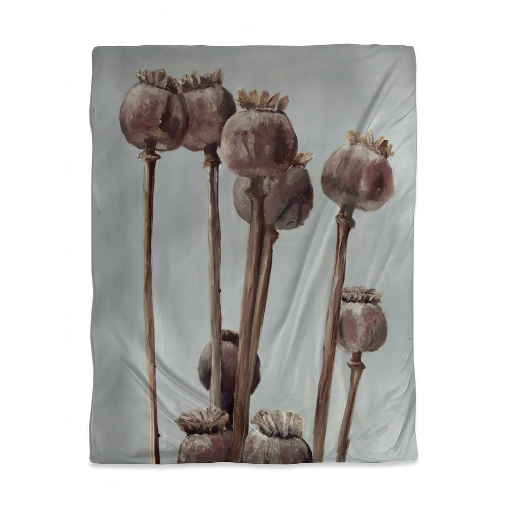 Begin Edition International Inc. Sepia Poppy Head Duvet Cover | White ...
