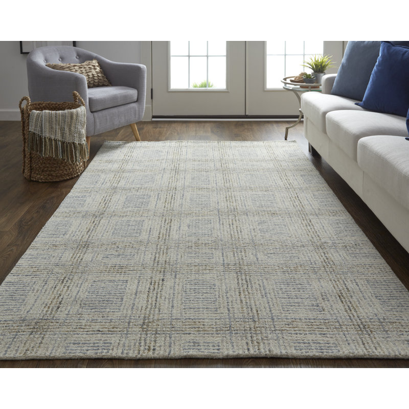 Birch Lane™ Armando Hand Tufted Wool Plaid Rug & Reviews | Wayfair