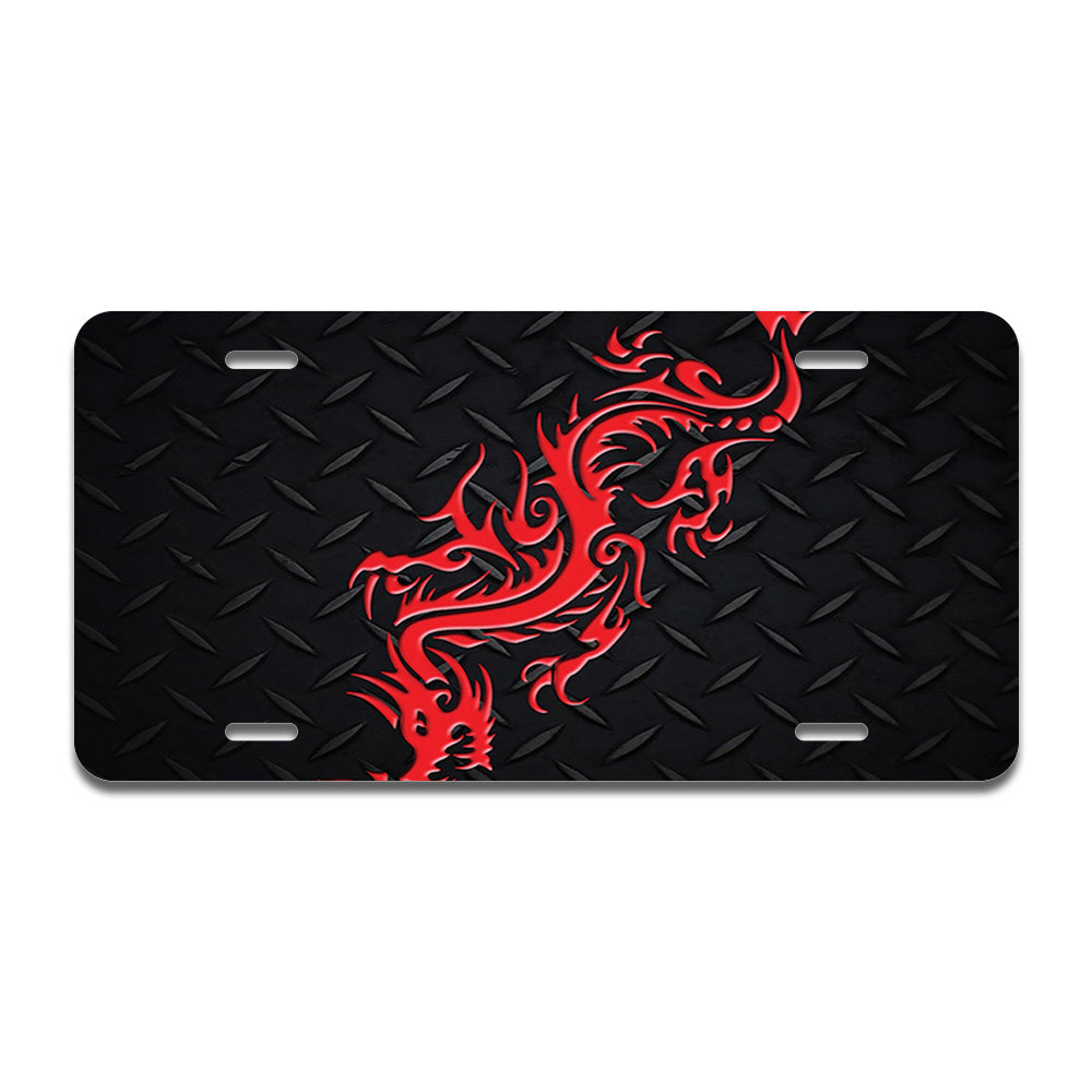 SignMission Red Dragon Aluminum Licence Plate| Licence Plate 12" X 6 ...