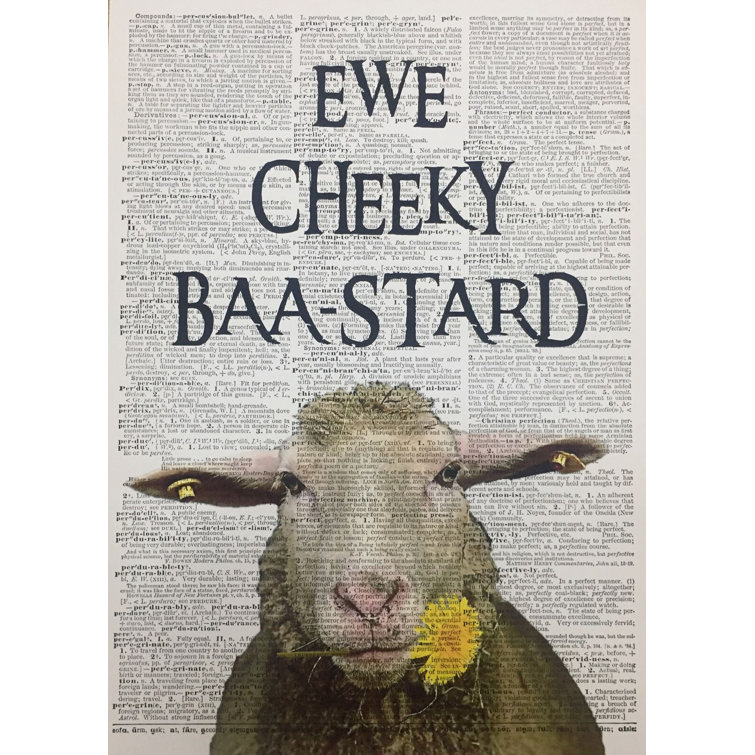 Maturi A3 Funny Sheep Dictionary Print - Sheep Wall Art - Swearing Rude ...