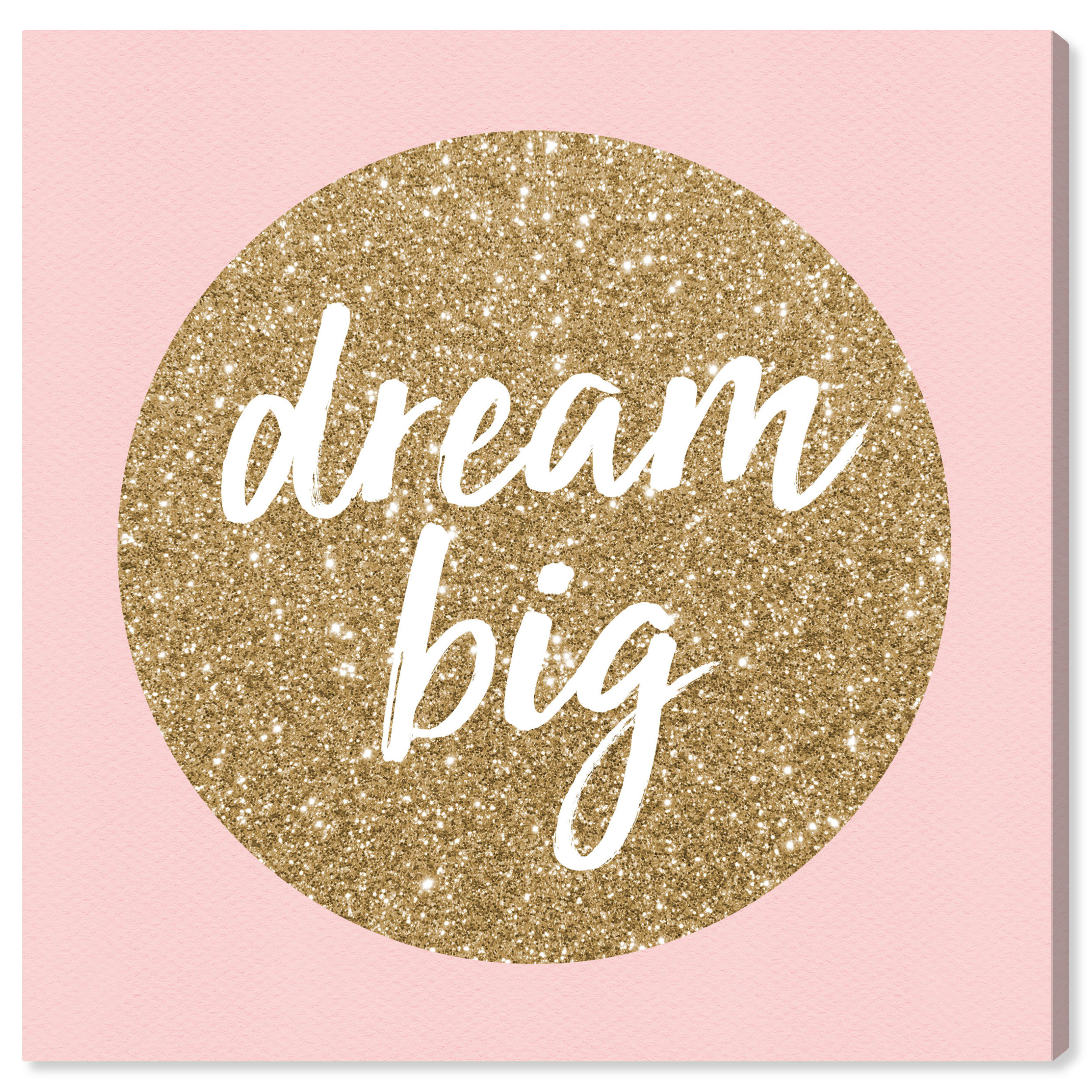 Oliver Gal Prints Dream Big Inspiration Modern Gold Canvas Wall Art For ...