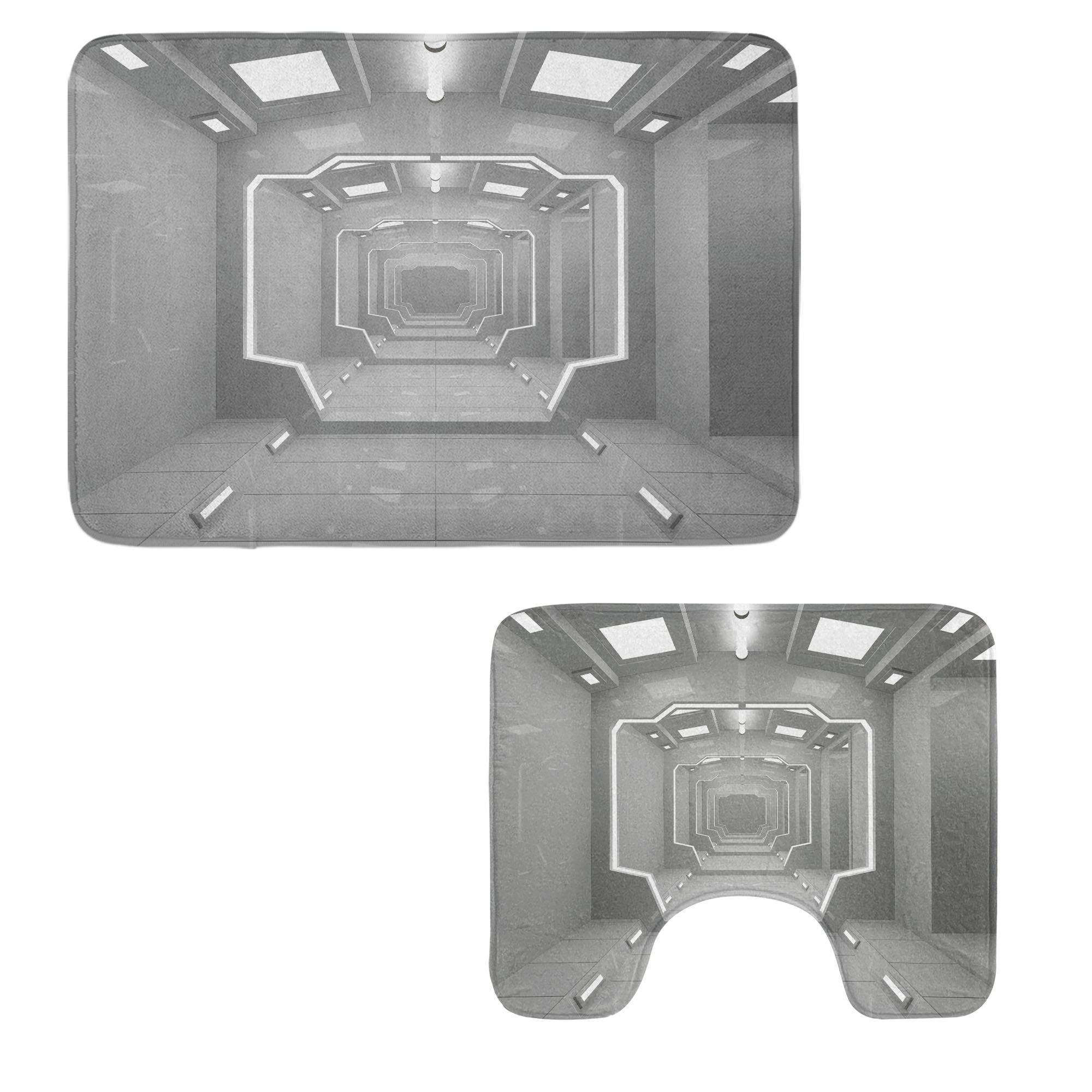 East Urban Home Outer Space Bathroom Rug Set 2 Pieces Rectangle ...