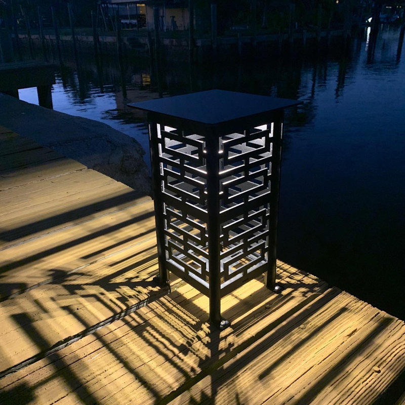 TedStuff 13.75" Tall Polynesian Style Low Voltage LED Metal Pathway ...