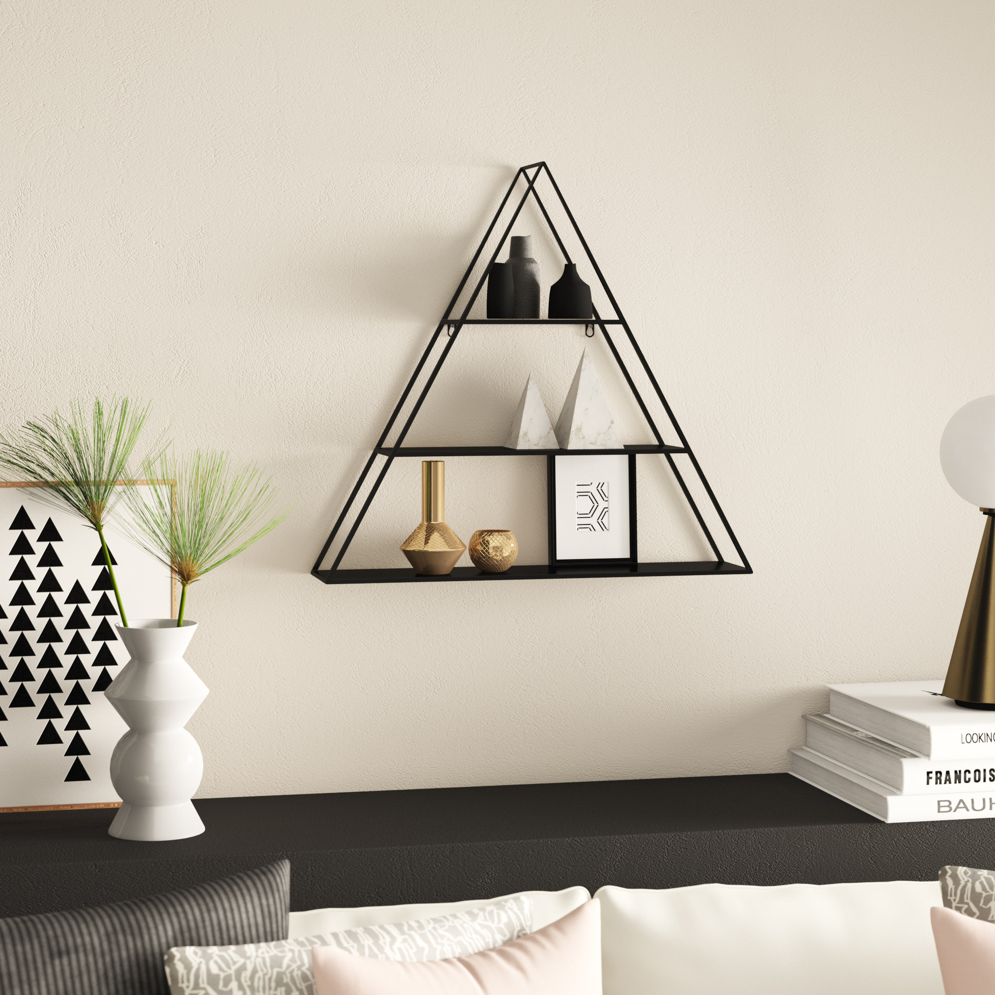 Mercury Row® Loewen 3 Piece Triangle Accent Shelf & Reviews | Wayfair