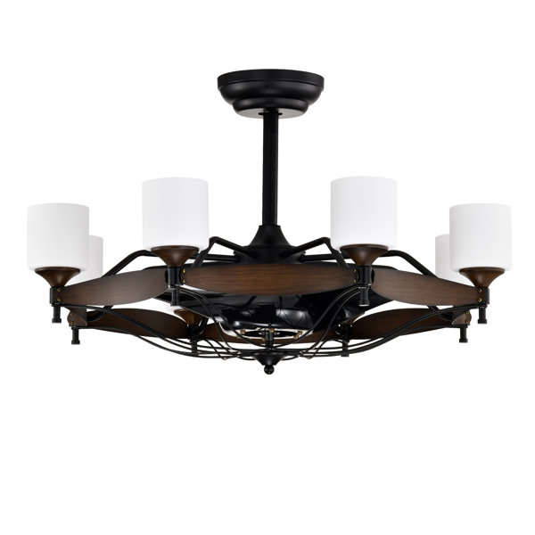 Williston Forge Caiden Chandelier Ceiling Fan with Remote & DC Motor ...
