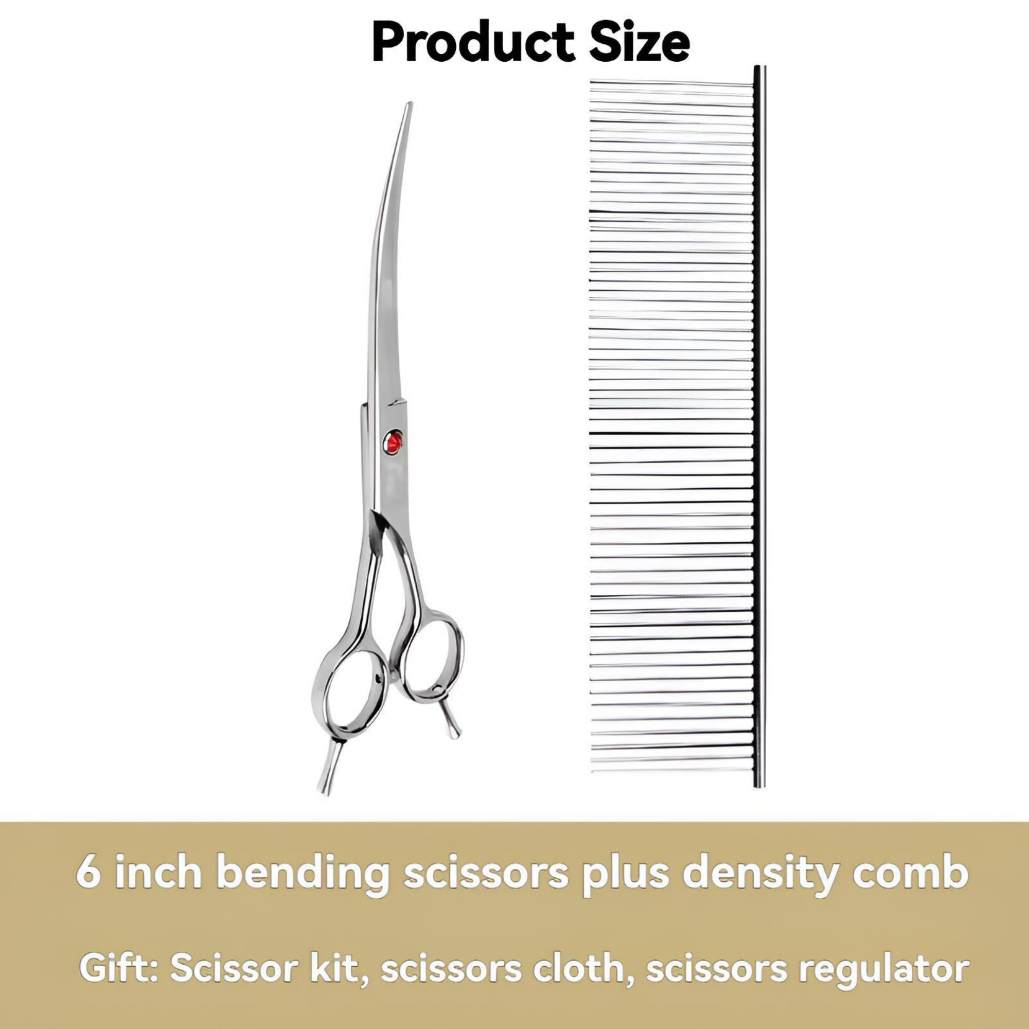 NUODA 6-Inch Curved Clipper With High-Density Comb, A Professional Tool ...