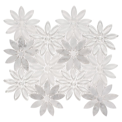 Andova Fresh Novelty Flower Polished Natural Stones Wall & Floor Mosaic ...