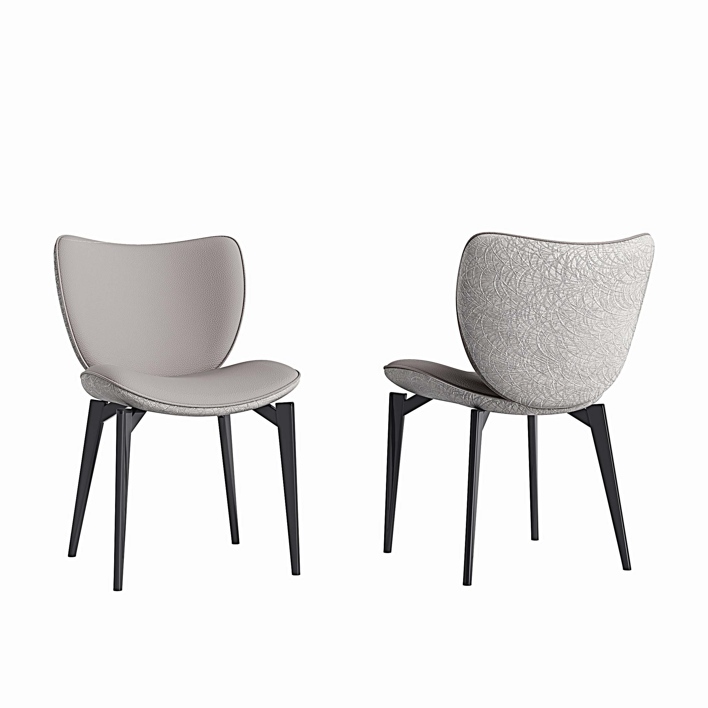 One Allium Way® Dining Chairs Set of 2, Modern PU Leather Metal Dining ...