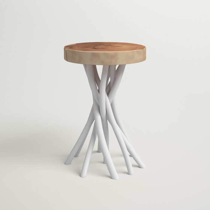 Sand & Stable Selah Solid Wood Tree Stump End Table & Reviews | Wayfair
