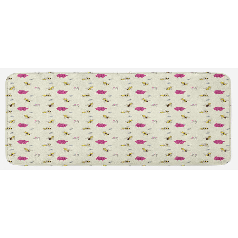 East Urban Home Bee Kitchen Mat | Wayfair