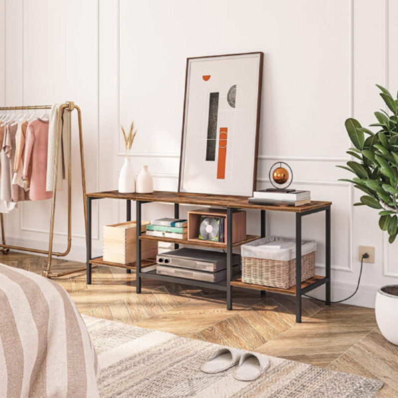 Ebern Designs TV Console Table With Power Outlets | Wayfair