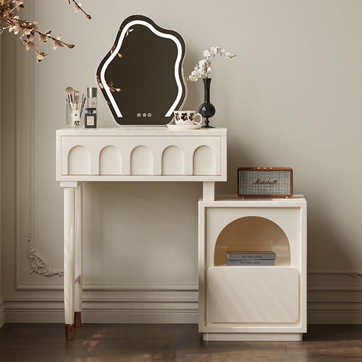 Everly Quinn 23.62"Makeup Vanity with Light mirror,2 drawers - Wayfair ...