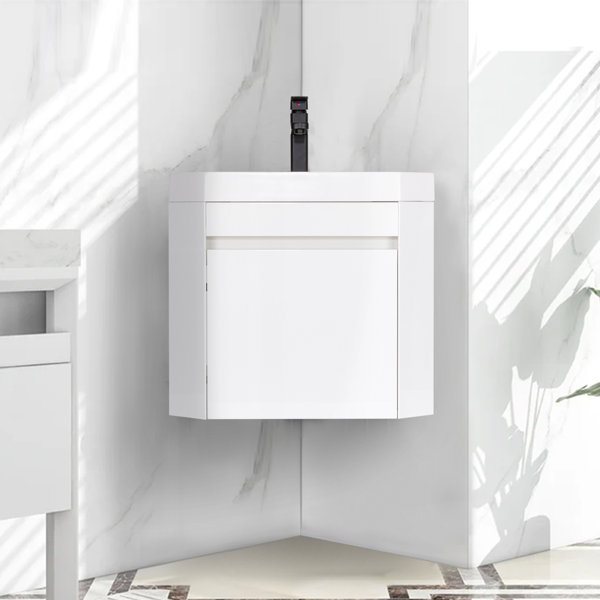 Corner Bathroom Vanities You'll Love | Wayfair