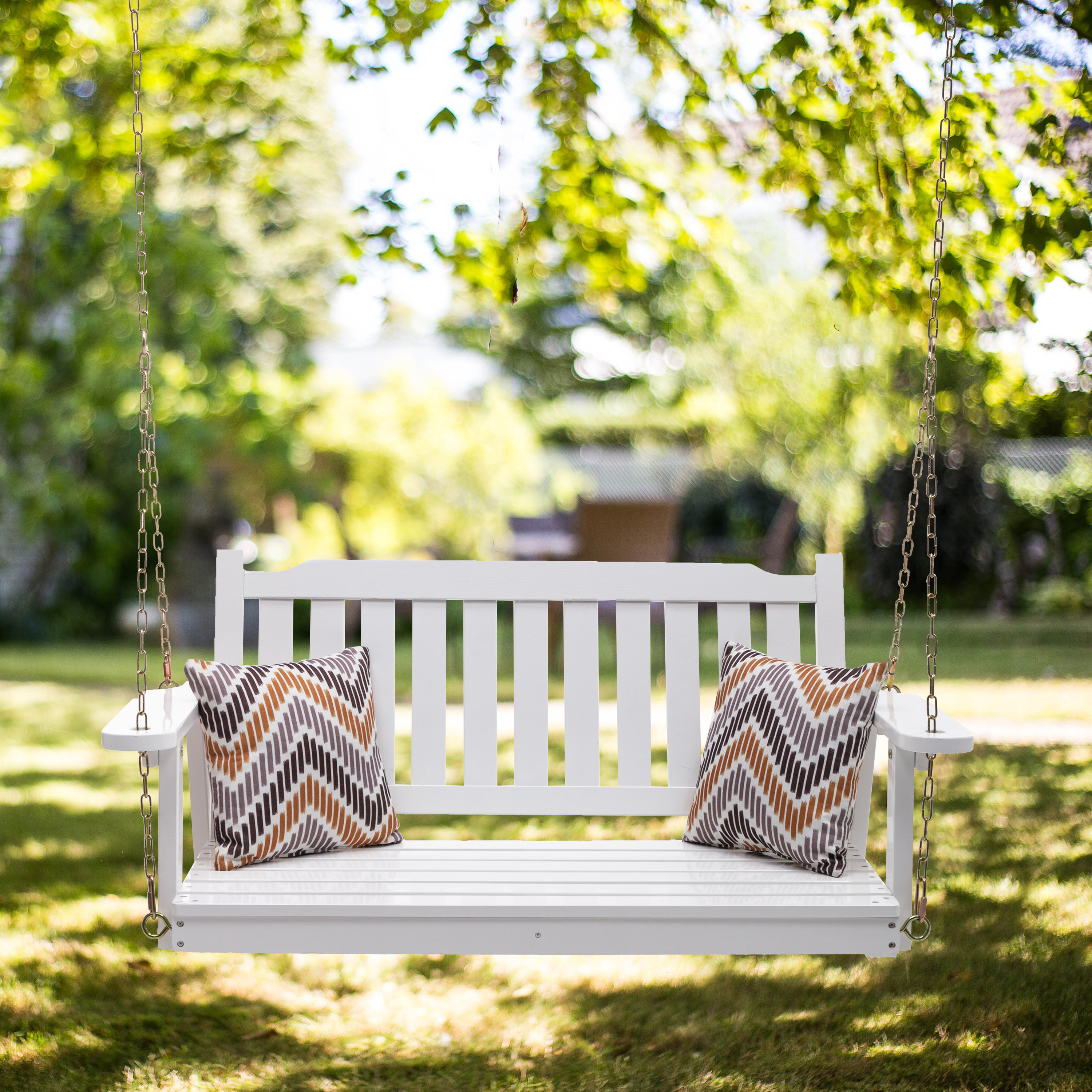 Red Barrel Studio® Alympia Porch Swing 2-Seater, Bench Swing with ...