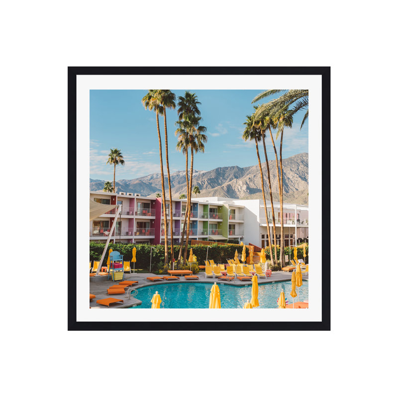 Beachcrest Home™ Behnke Palm Springs Pool Day VIII Framed On Canvas by ...