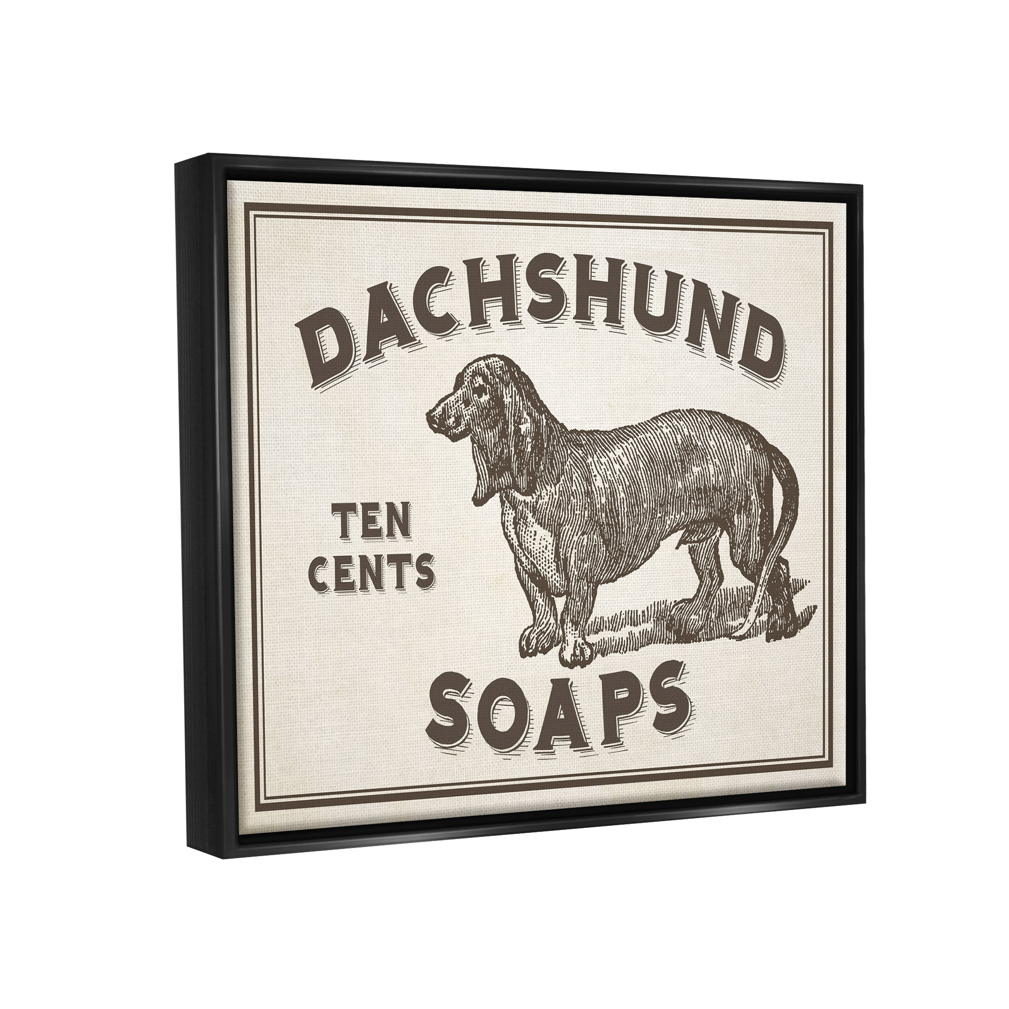 Trinx Daschund Soap Vintage Sign Canvas Wall Art by Daphne Polselli ...