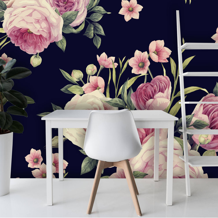 House of Hampton® Corley Peel & Stick Floral Wallpaper - Wayfair Canada