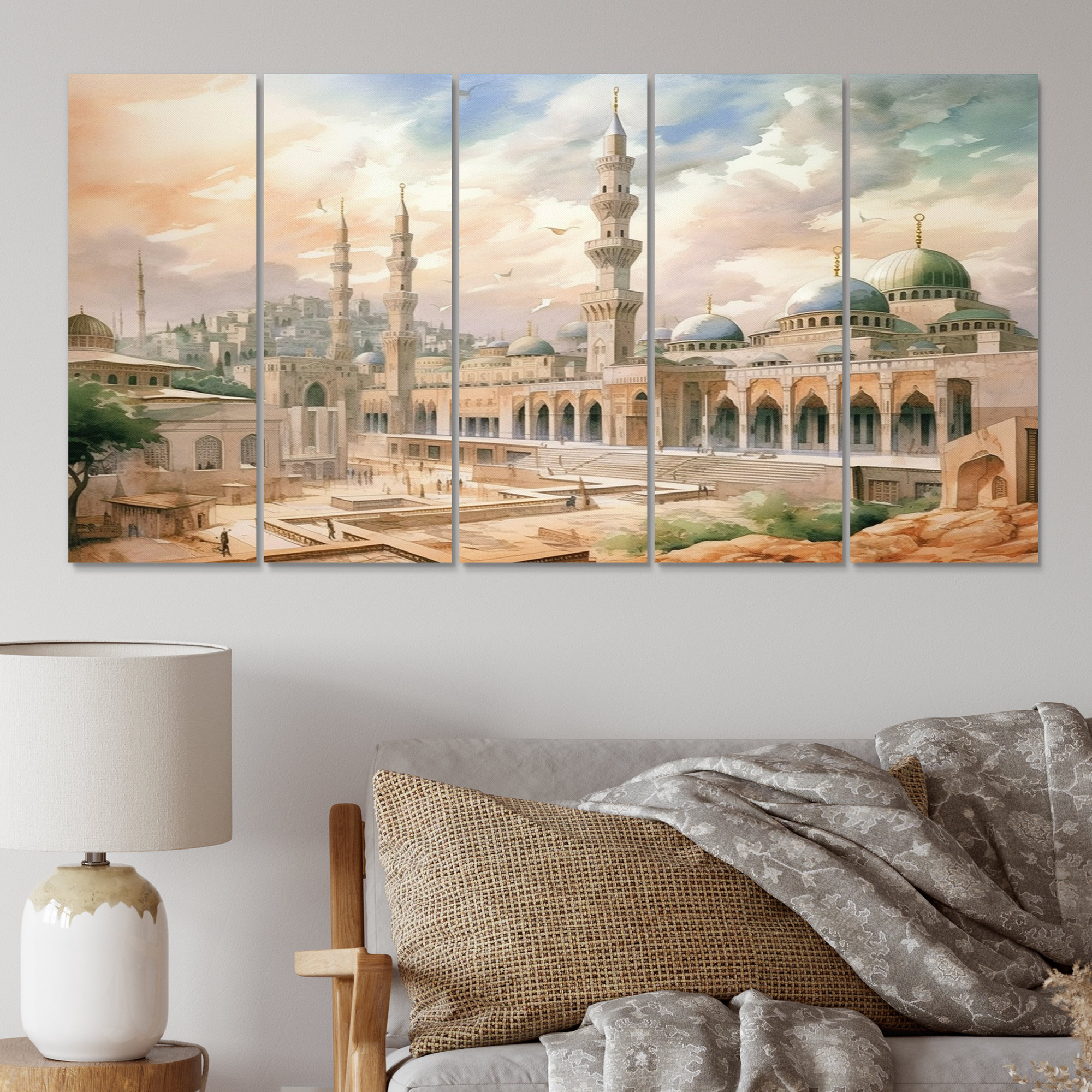 Design Art 5 The Prophets Mosque Religious II Wall Decor Set Metal ...