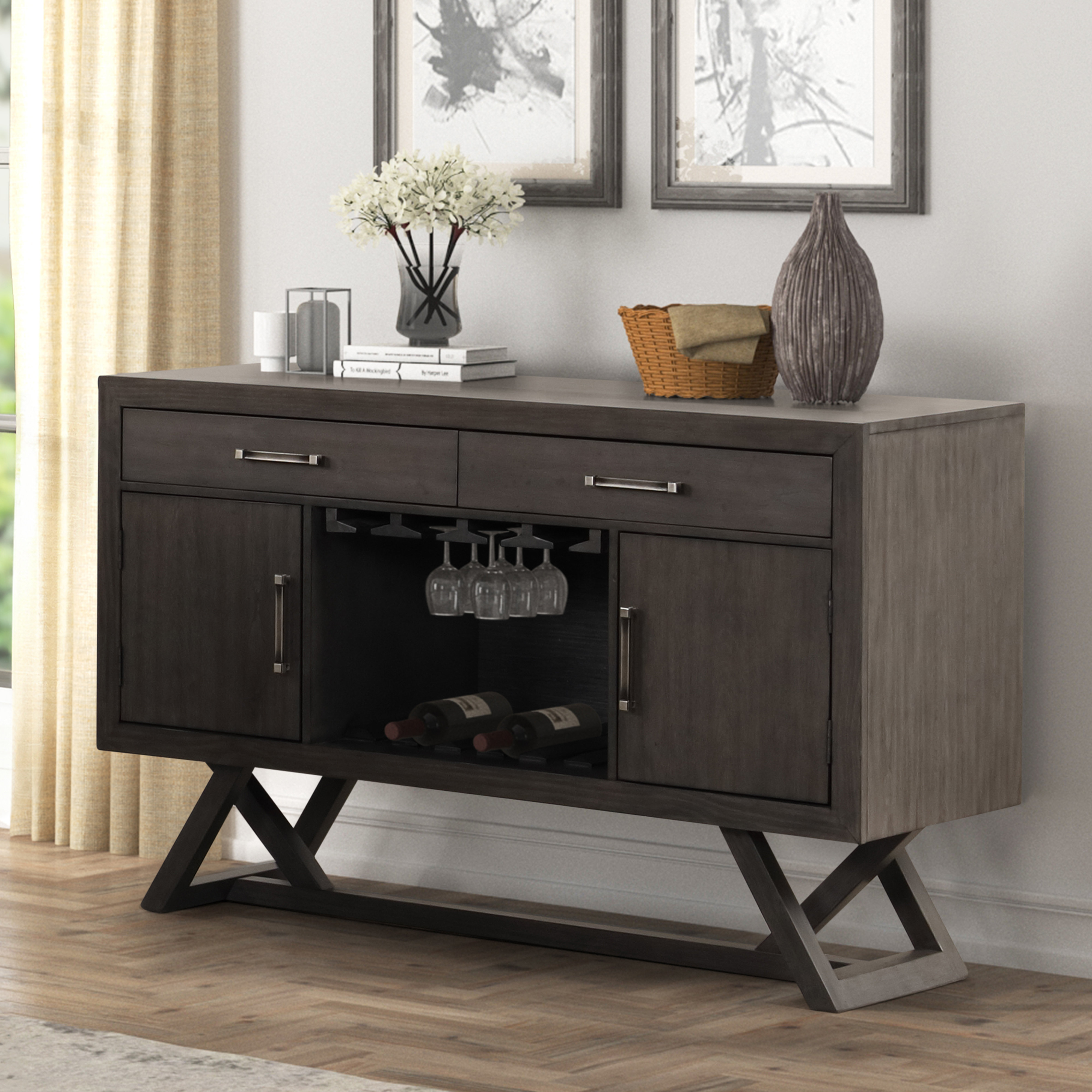Lark Manor Cubelo Wood Buffet Server - Wayfair Canada