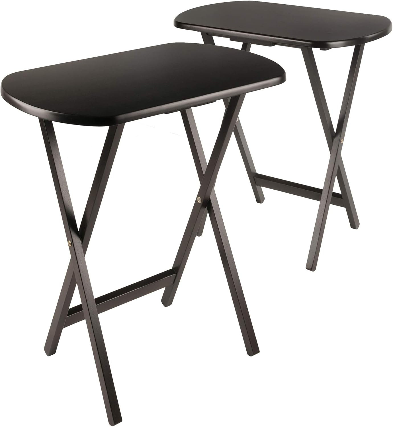 Ebern Designs Mathena Oversize Snack Table 2-Piece Set, Coffee Finish ...
