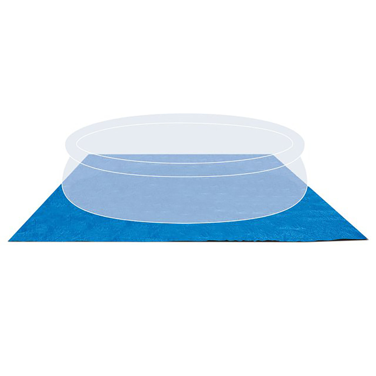 Intex: Pool Ground Cloth - 15.5 Feet - Square Blue Cloth, For Use With ...