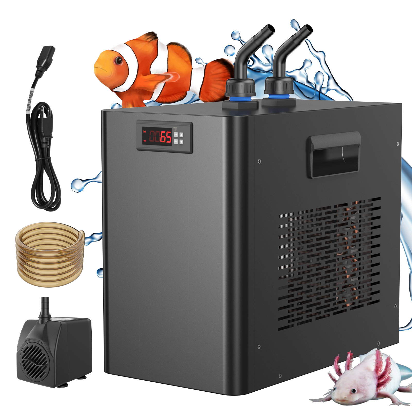 Tucker Murphy Pet™ 42/79 Gal Aquarium Chiller, 1/10&1/3 HP Fish Tank ...