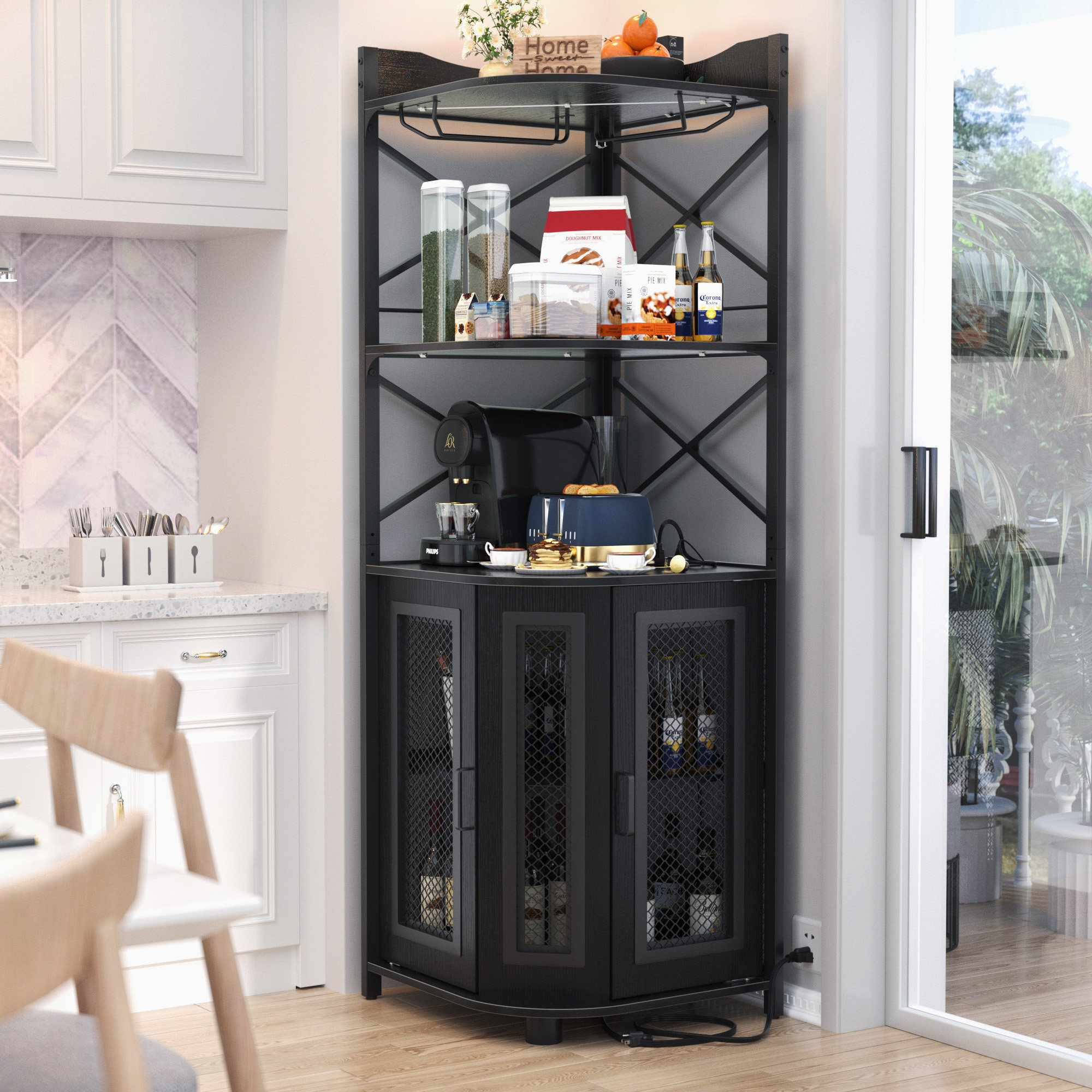 Wrought Studio™ Kitchen Pantry With Adjustabel Shelf, Pantry Cabinet ...