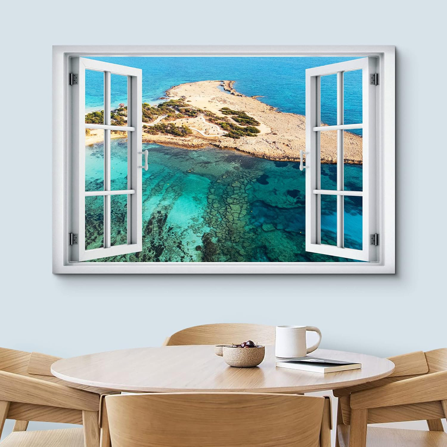 IDEA4WALL Window Scenery " Window View Aerial Tropical Paradise Ocean ...