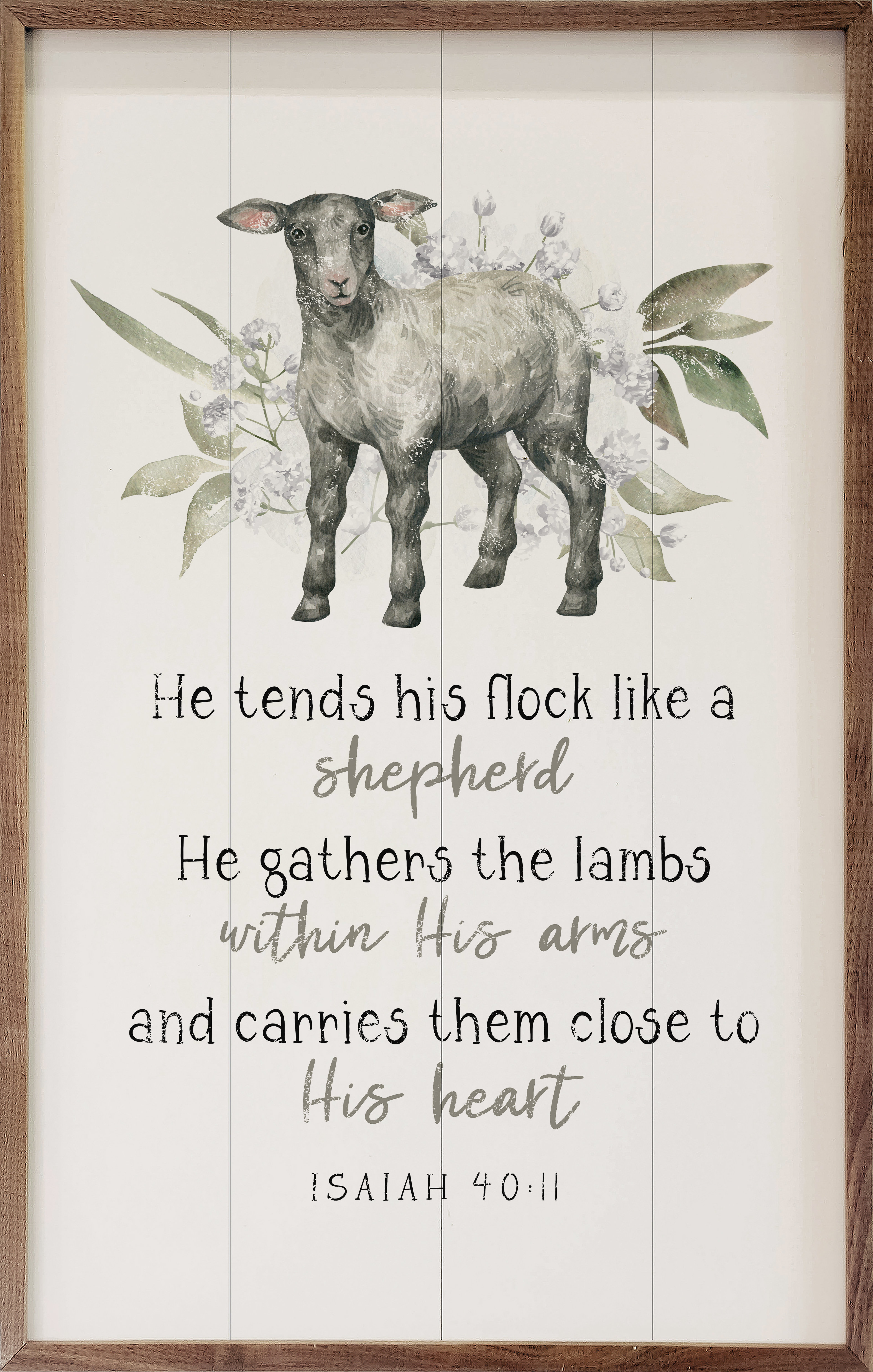 Trinx " He Tends His Flock Sheep Isaiah 40 11 White " | Wayfair