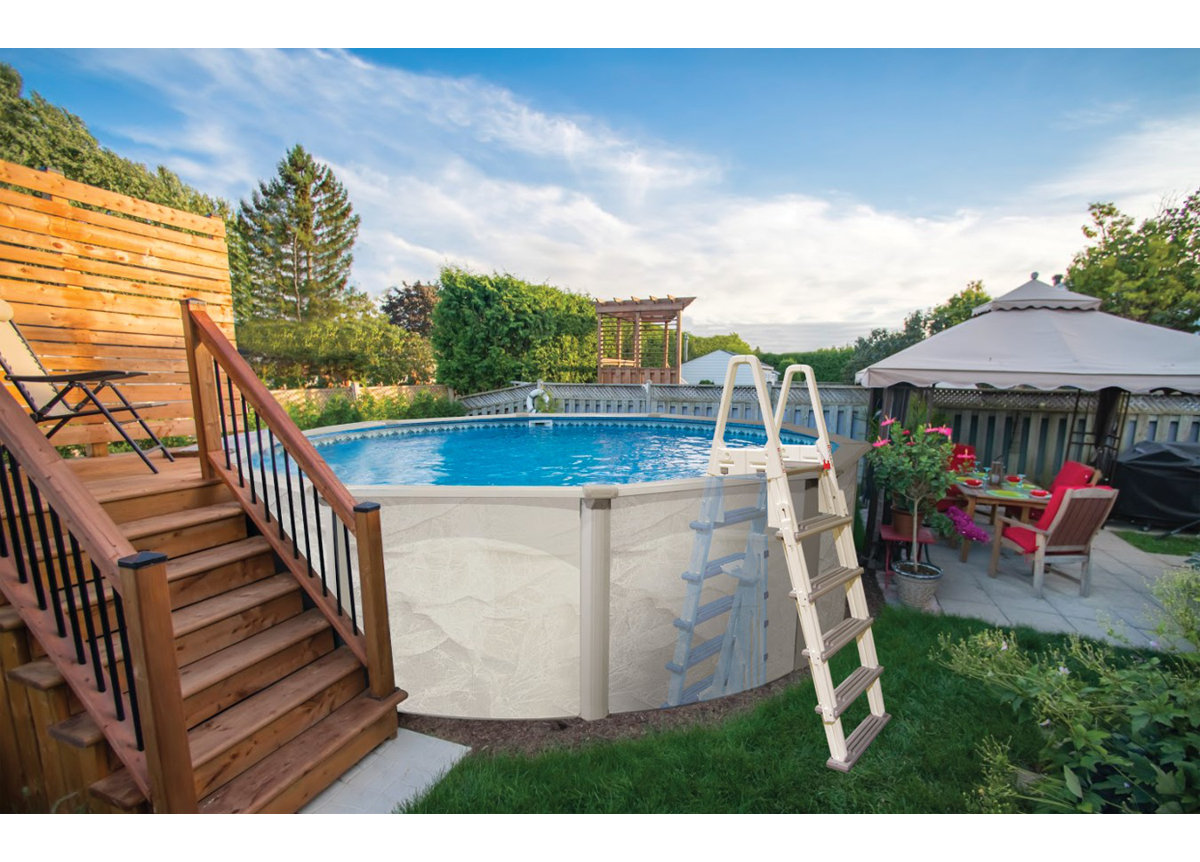 Confer Plastics 7000X Flip up Pool Steps & Ladders & Reviews | Wayfair