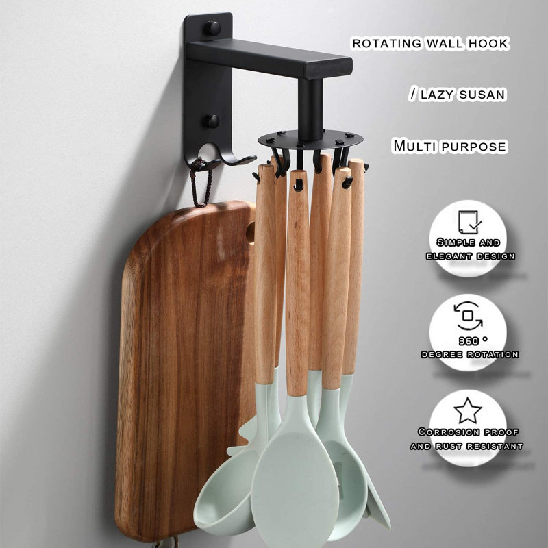 Prep & Savour Wall Mounted Pot Racks, Cookware Hanger, Hanging Hooks ...