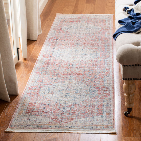 Bloomsbury Market Mayville Oriental Machine Woven Pink Area Rug ...