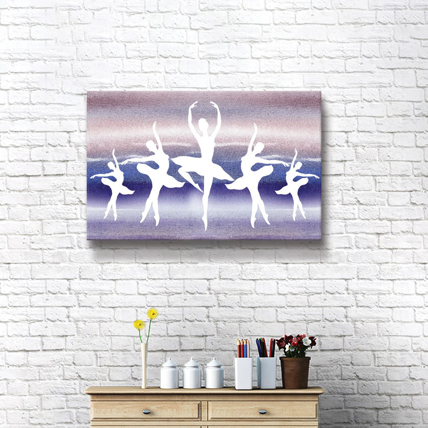 Harriet Bee Kurth Swan Lake Ballerina Silhouette Painting on Canvas ...