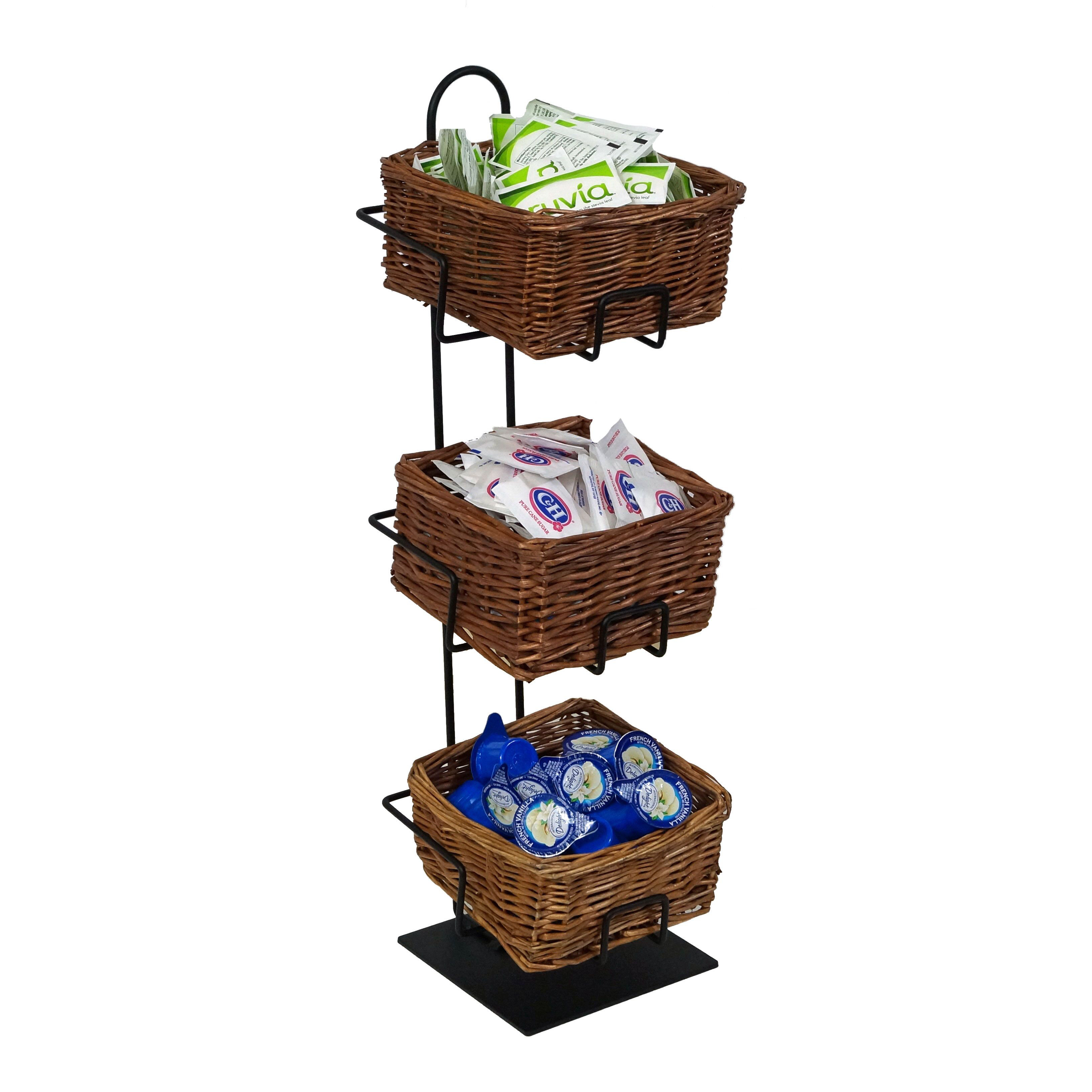 Mobile Merchandisers 6" 3-Basket Condiment Counter Display & Reviews ...