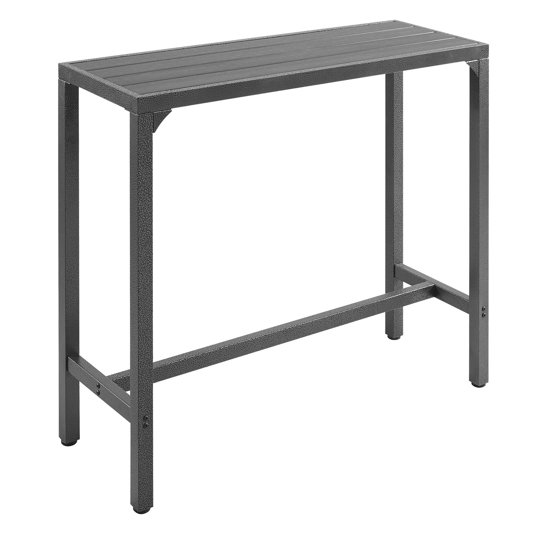 17 Stories Rectangular Metal Outdoor Bar Table | Wayfair