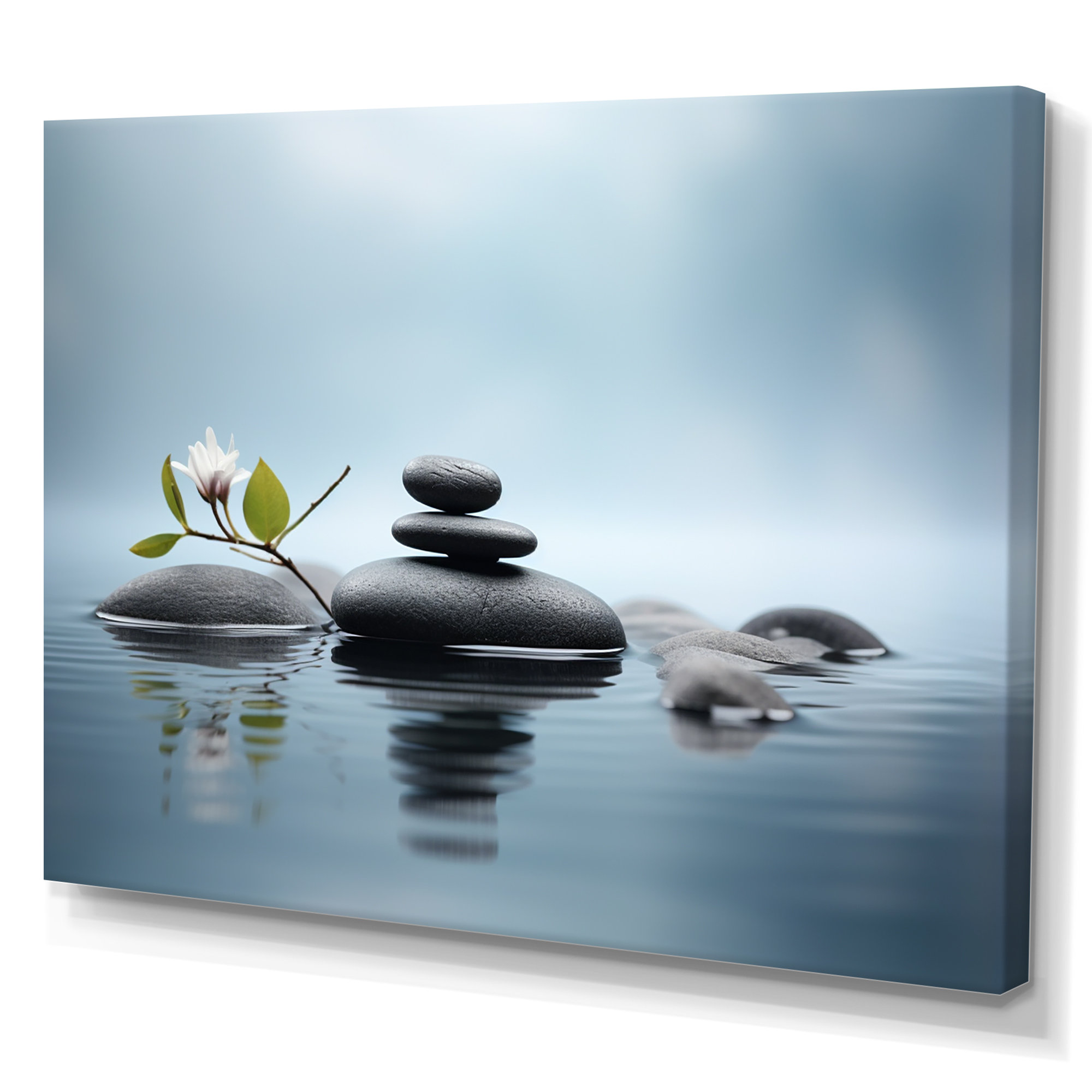 Rosecliff Heights Blue Zen Serenity Of Spiritual Stones In Water II ...