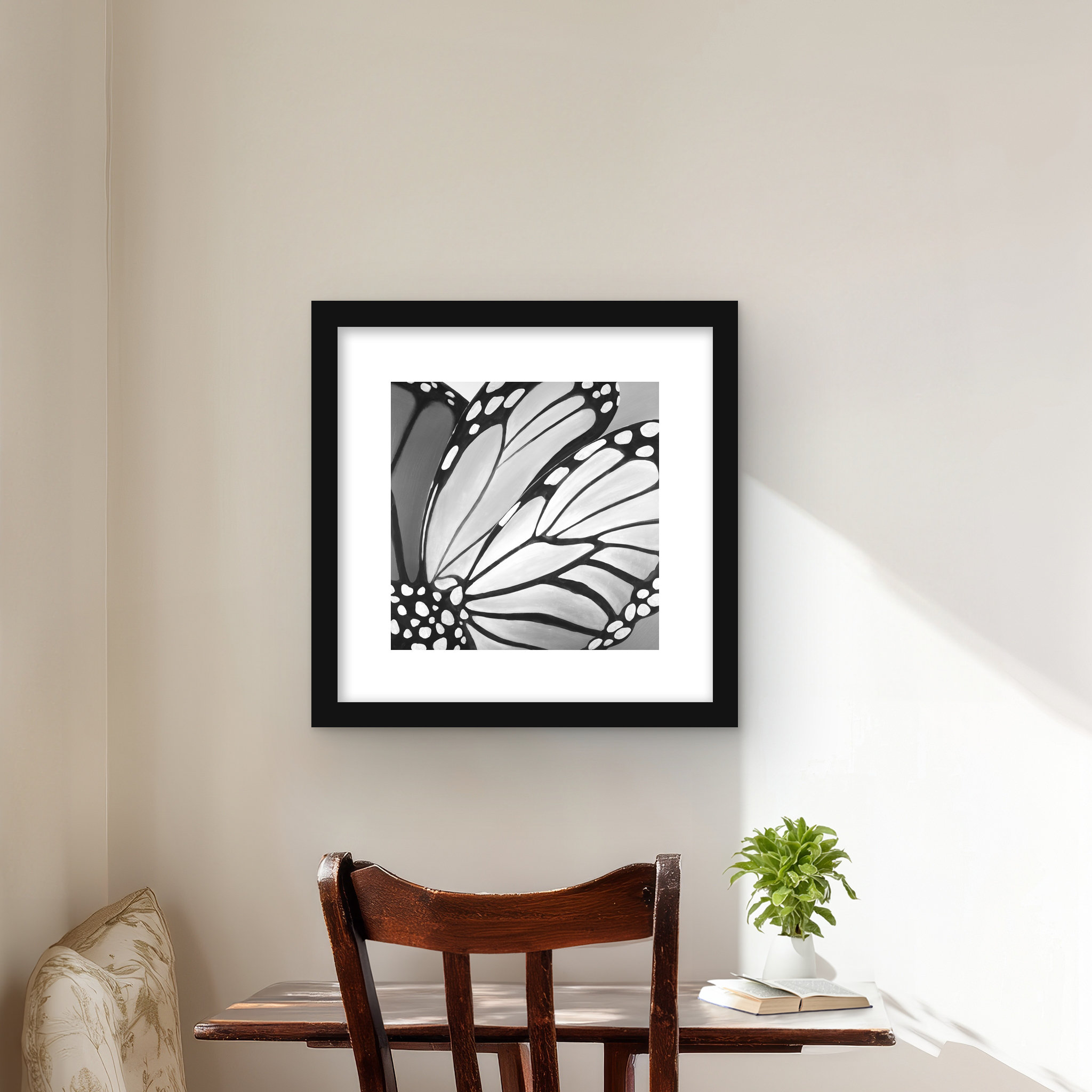 Lark Manor™ Monarch Wings Closeup - Framed Matted Print for Home Decor ...