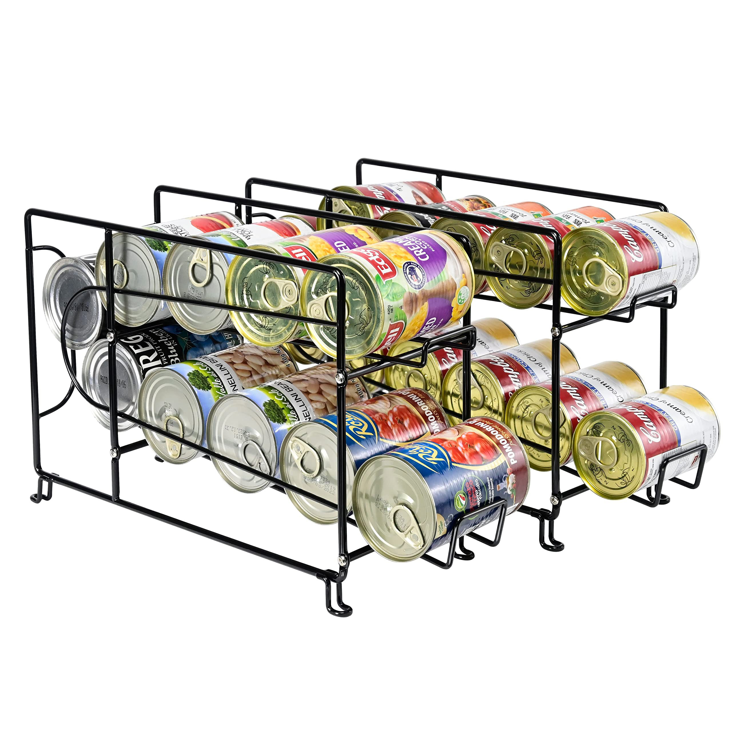 Latitude Run® Soda Can Rack Organizer Stackable, 2 Pack Metal Rust ...