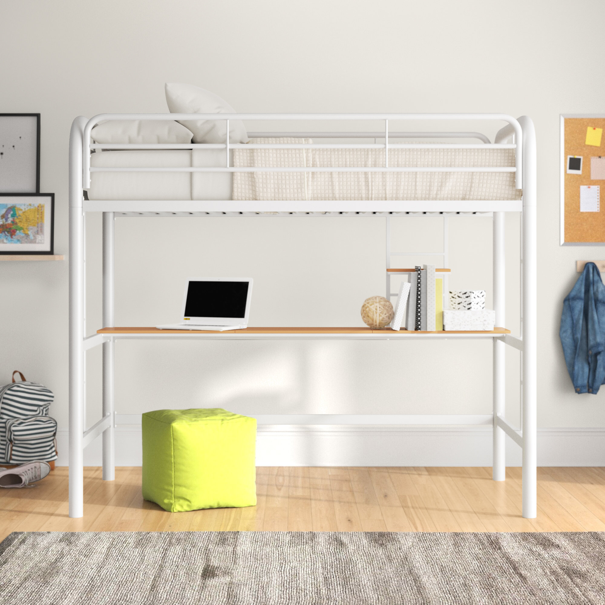 Viv + Rae™ Brumit Twin Loft Bed with Built-in-Desk | Wayfair