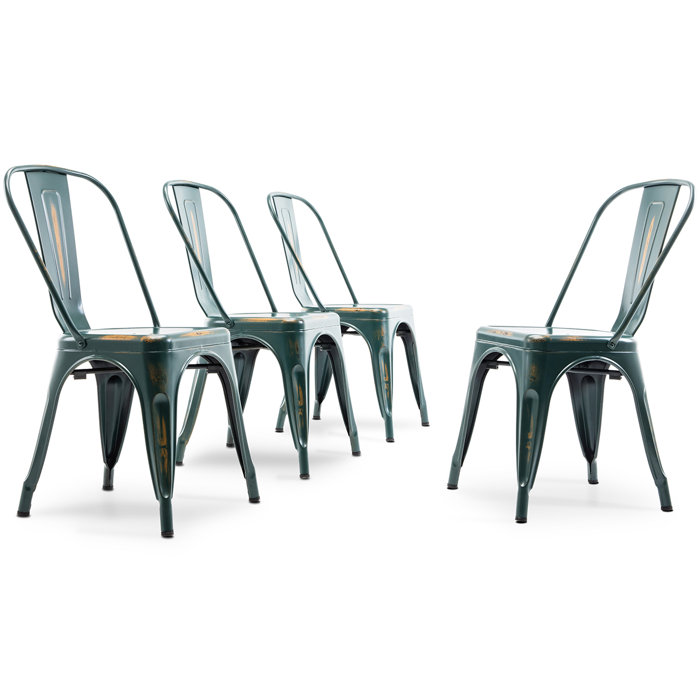 17 Stories Metal Stacking Side Chair & Reviews | Wayfair