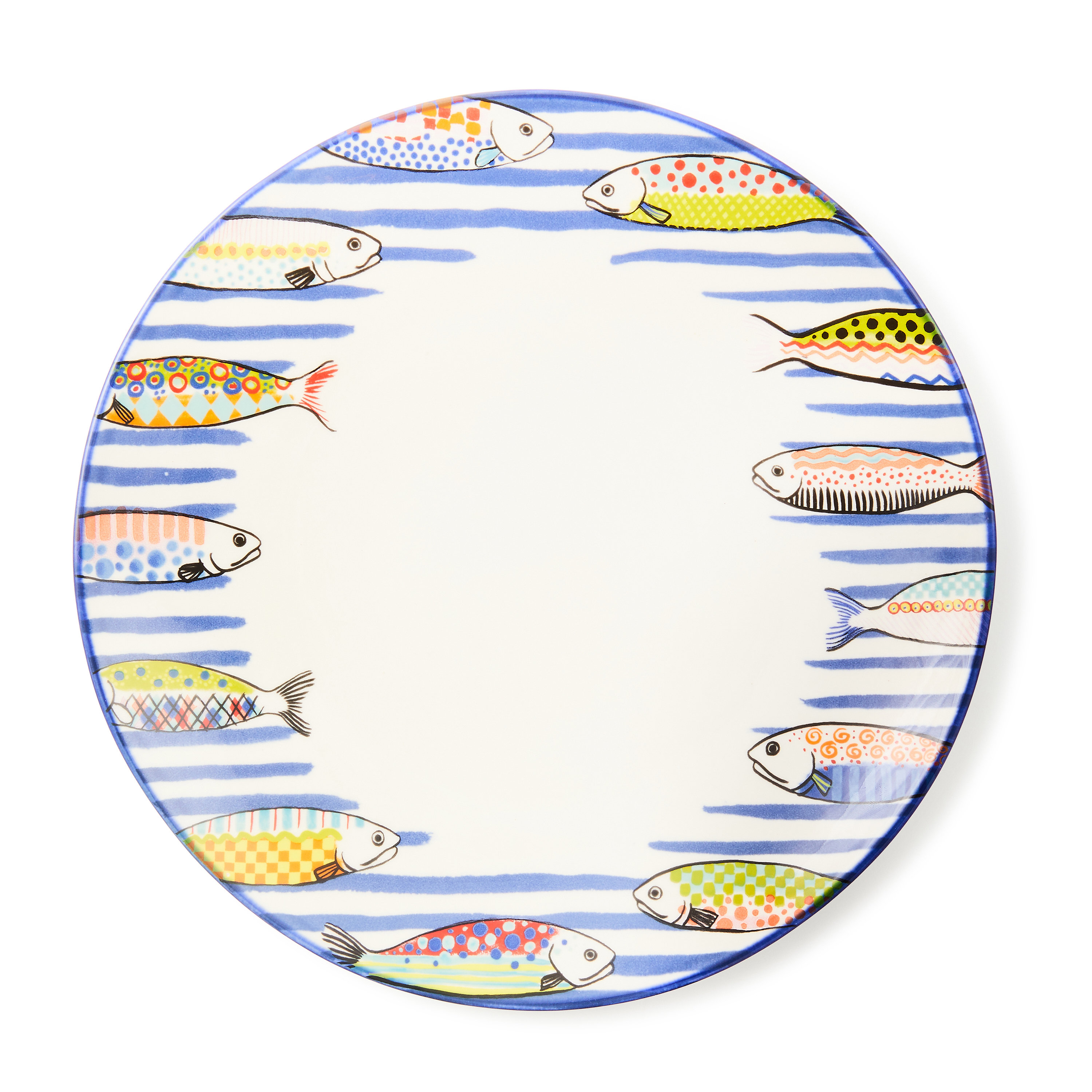MacKenzie-Childs Go Fish Dinner Plate | Wayfair