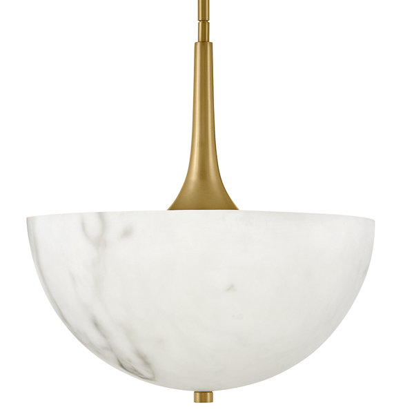 Fredrick Ramond Three-Light Pendant w/ Cloudstone Bowl Shade | Wayfair